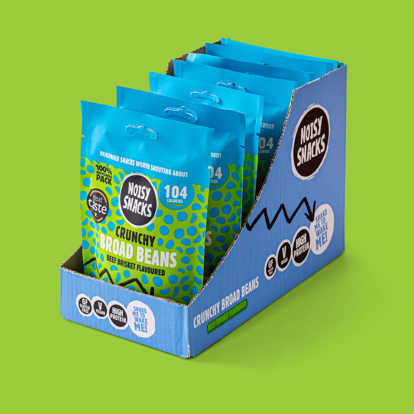 BEEF BRISKET CRUNCHY BROAD BEANS 7 x 100g – Noisy Snacks