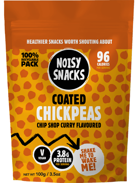 COATED CHICKPEAS CHIP SHOP CURRY FLAVOUR 7 x 100G – Noisy Snacks